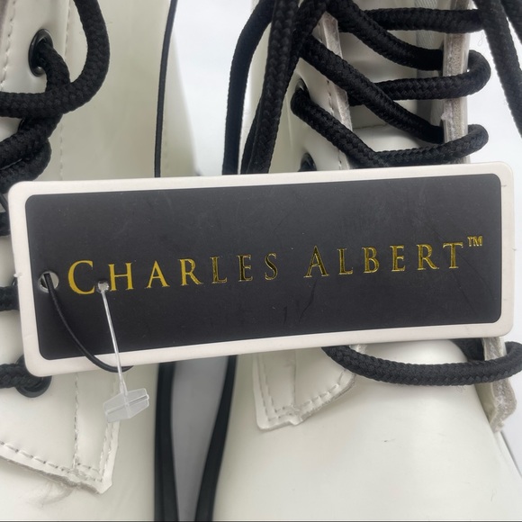 Charles Albert | Shoes | Charles Albert White Combat Boots Vegan ...